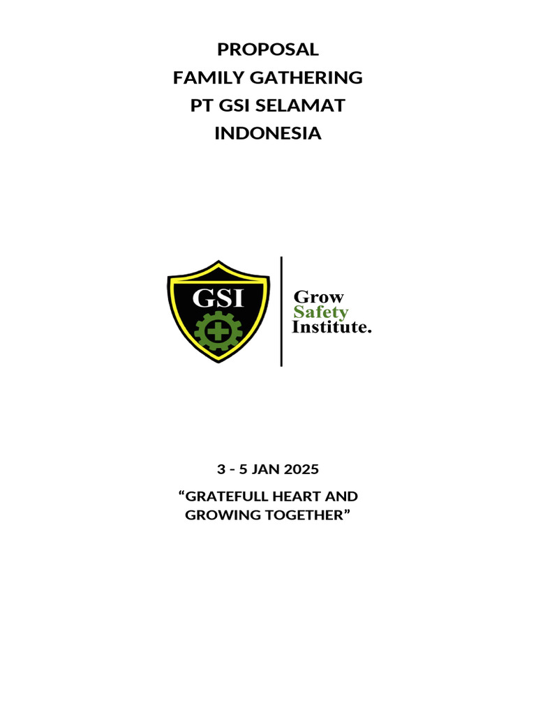 Proposal Family Gathering GSI 2025 | PDF