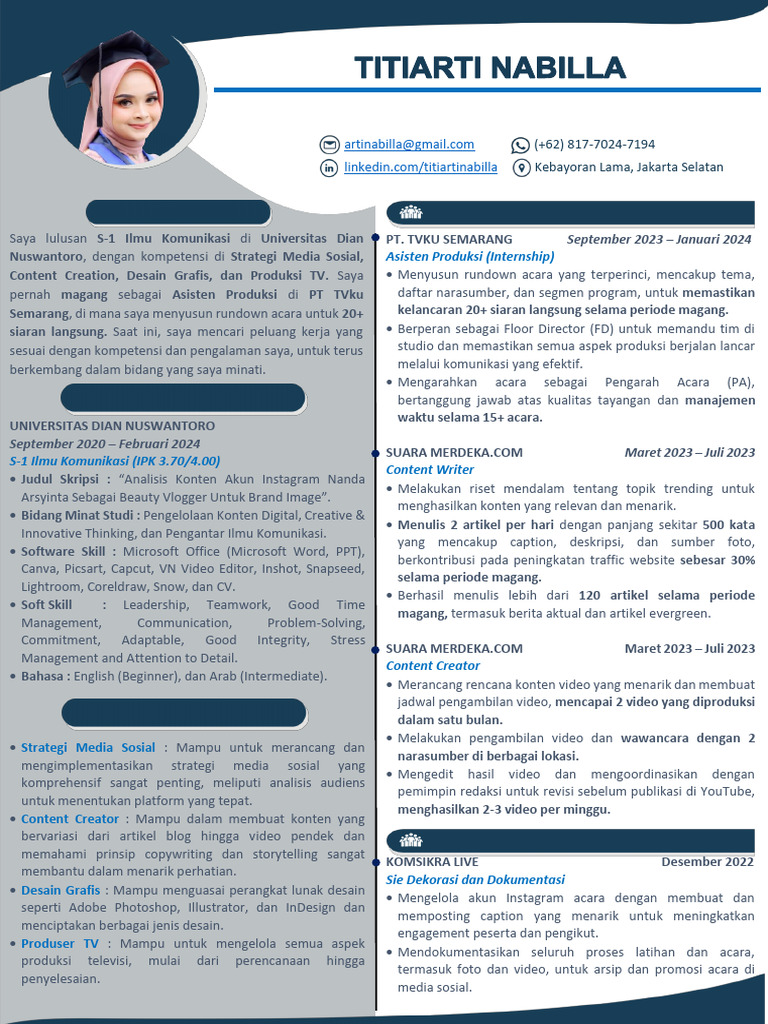 (Ind) CV - Design - Titiarti Nabilla | PDF