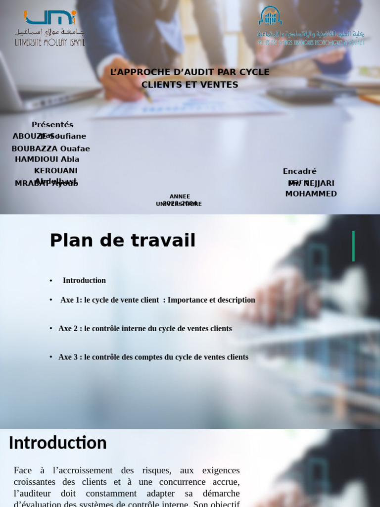 Audit du Cycle Vente Clients : Méthodologie | PDF | Contrôle interne ...