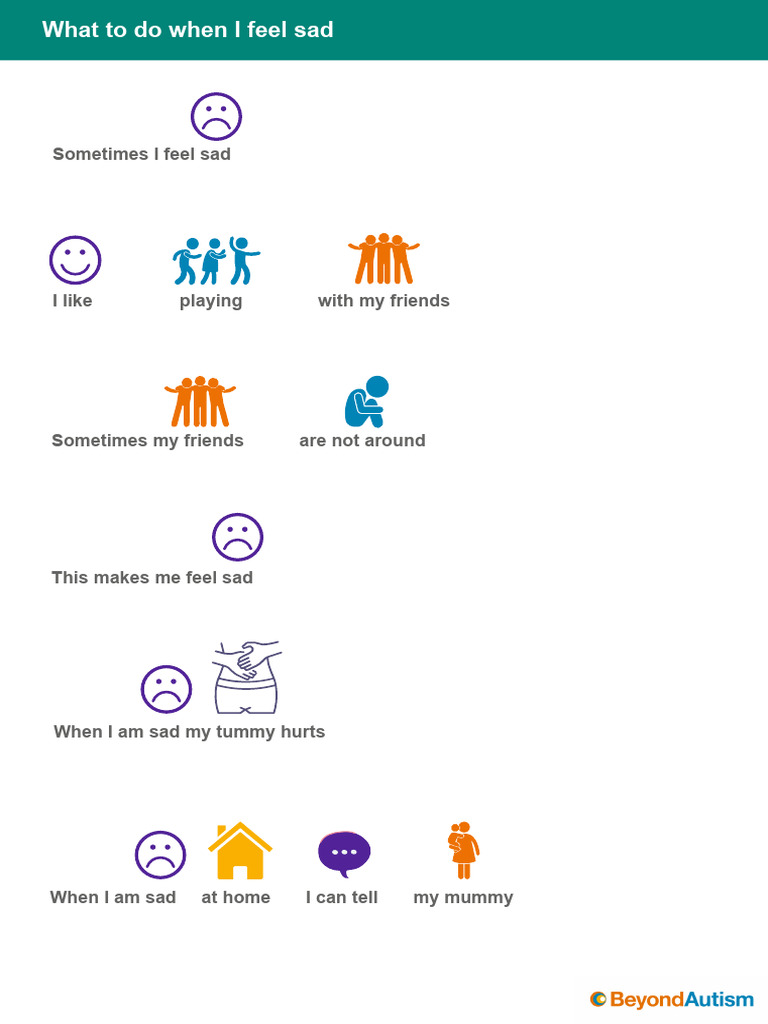 When I Feel Sad Visual Story | PDF