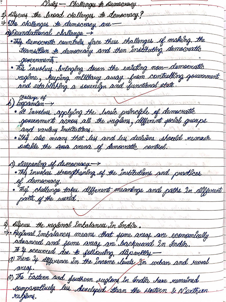 Challenges To Democracy NCERT Complete | PDF