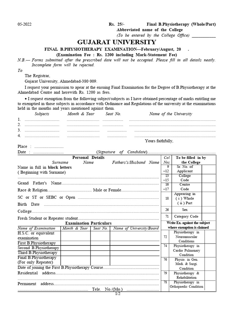 Final B Physio-2024 | PDF | Physical Therapy | Justice