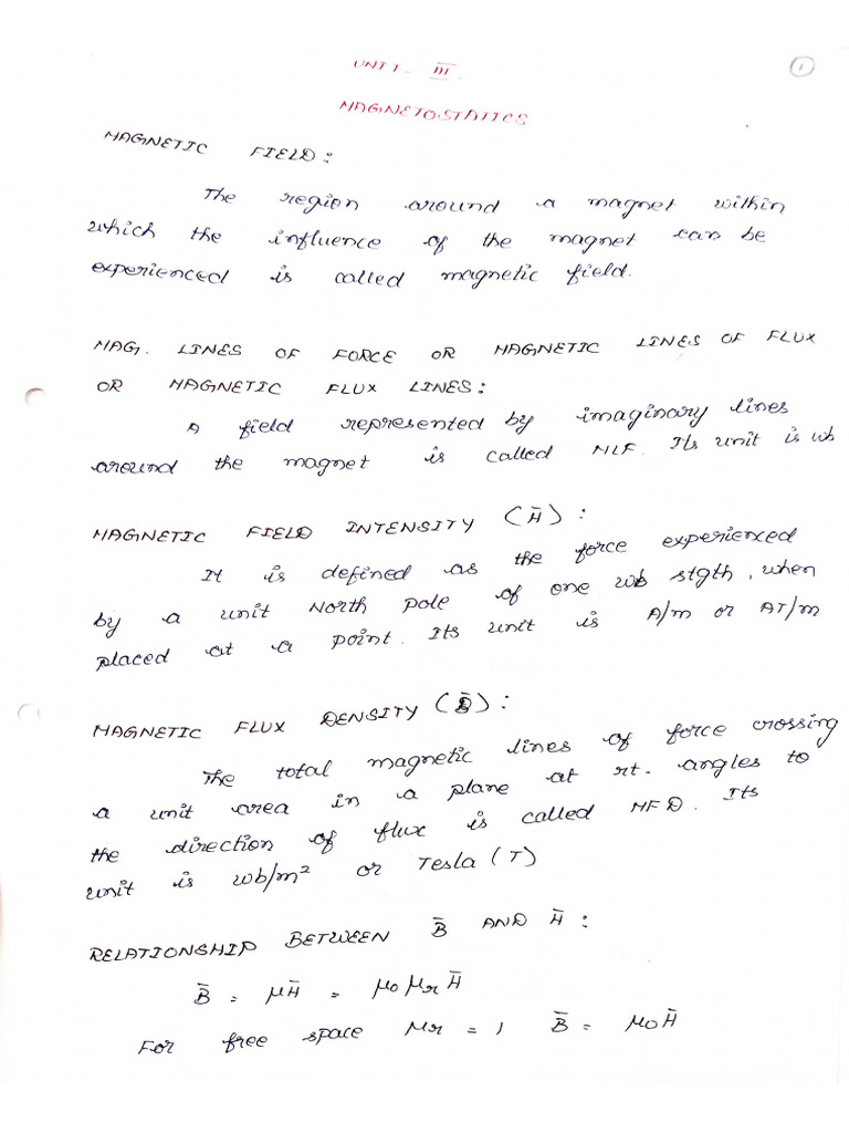 Magnetostatics Notes | PDF