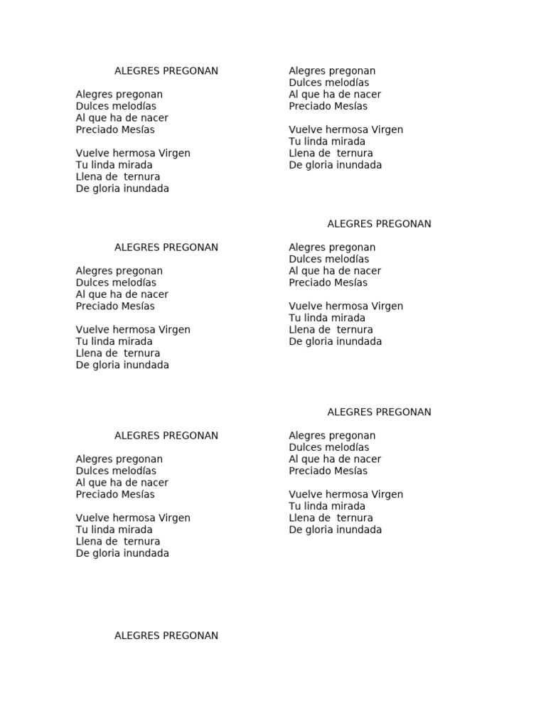 Alegres Pregonan | PDF