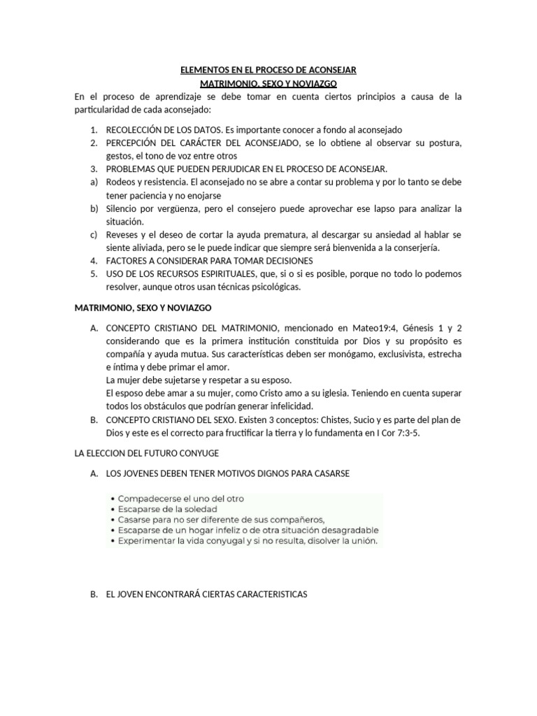 Elementos en El Proceso de Aconsejar | PDF