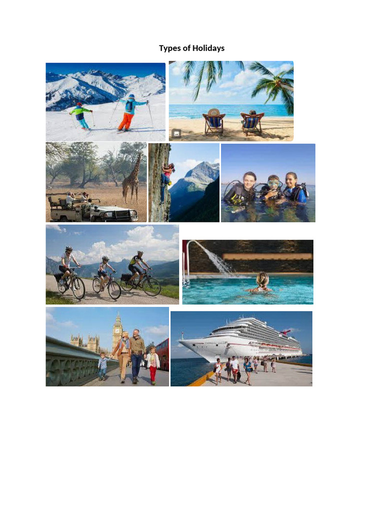 Types of Holidays in Pictures | PDF