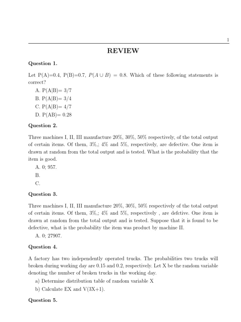 MI2026 Review | PDF | Variance | Applied Mathematics