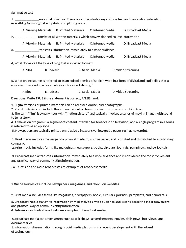 Broadcast Test | PDF | Mass Media | Broadcasting