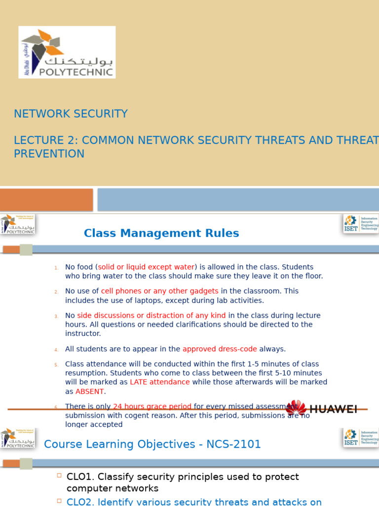 Lecture 2 - Network Security Threats and Threat Prevention | PDF | Denial Of Service Attack ...