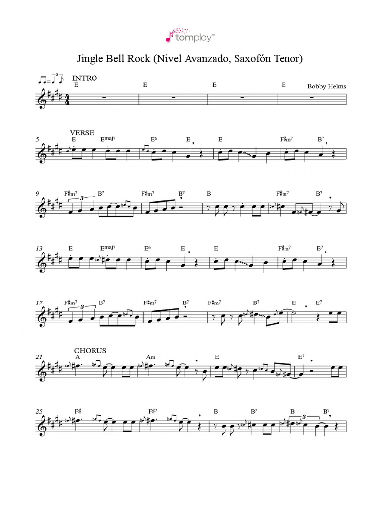 Jingle Bells Rock Tenor | PDF