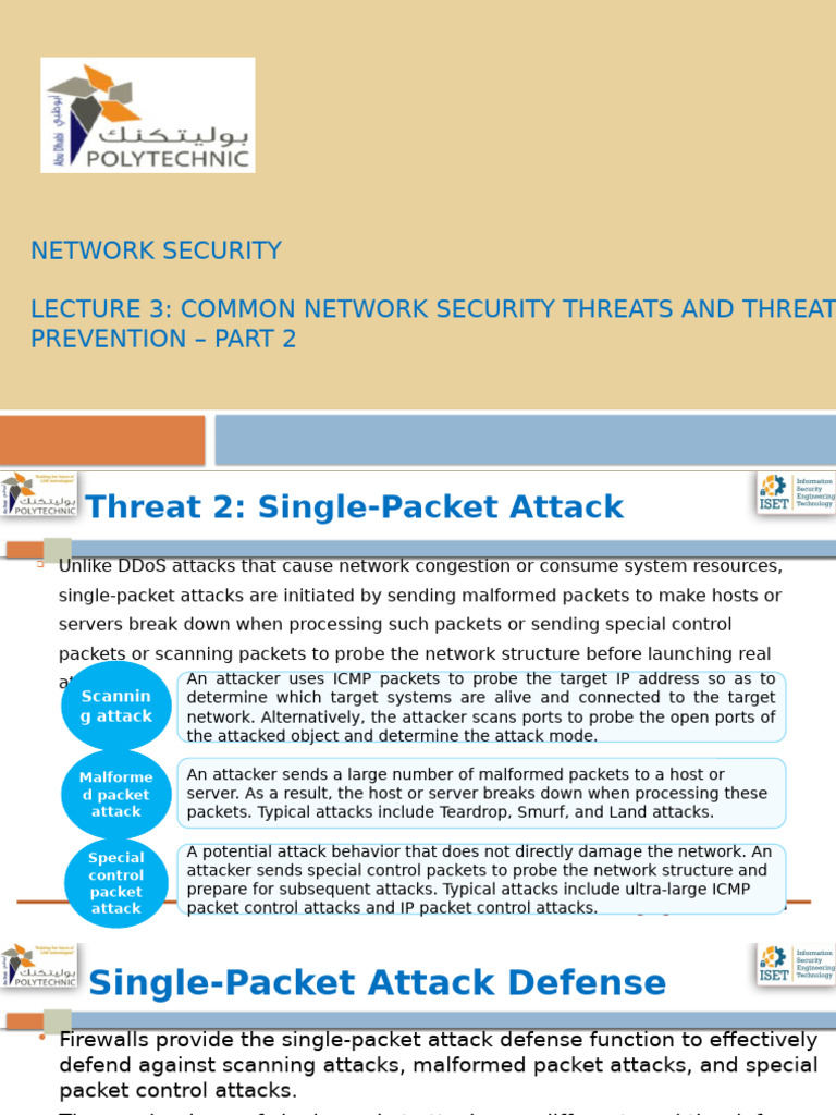 Lecture 3 - Network Security Threats and Threat Prevention - PART 2 | PDF | Security | Computer ...
