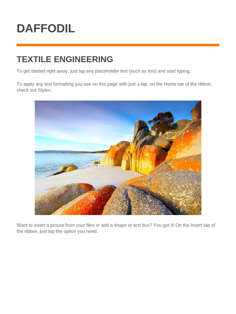 Daffodil: Textile Engineering | PDF