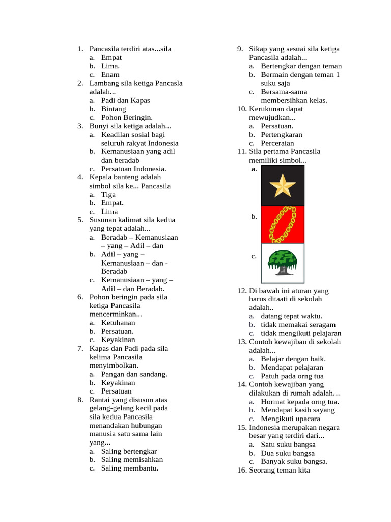 Soal Ujian PKN | PDF