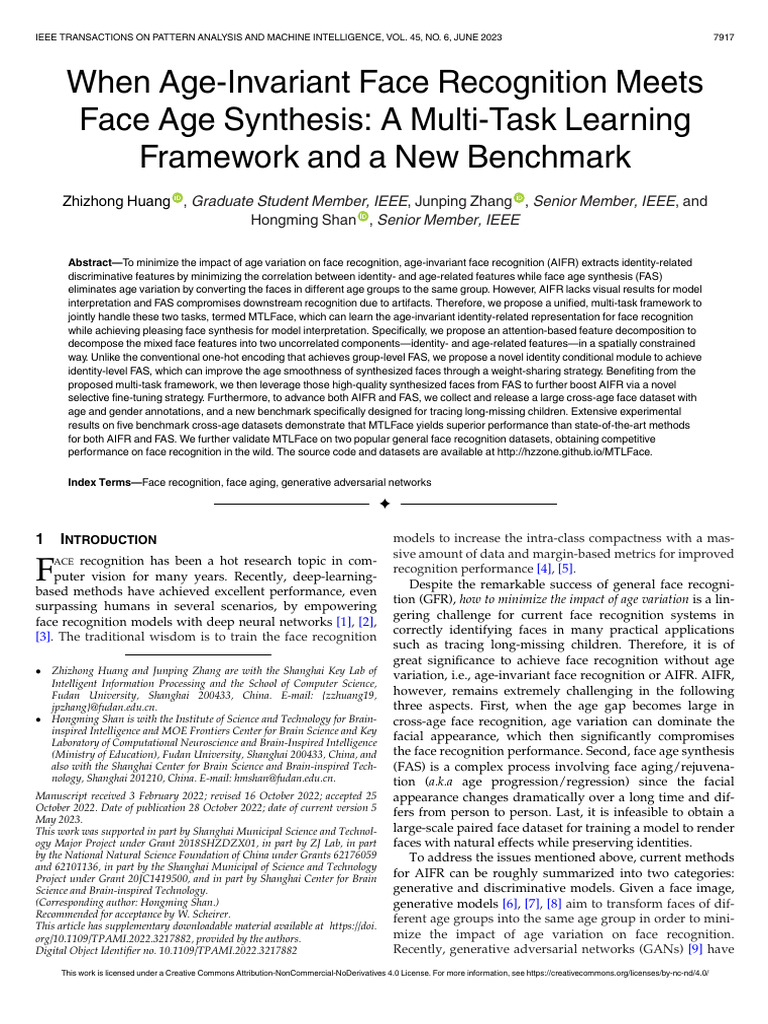 When Age Invariant Face Recognition Meets Face Age Synthesis A Multi Task Learning Framework