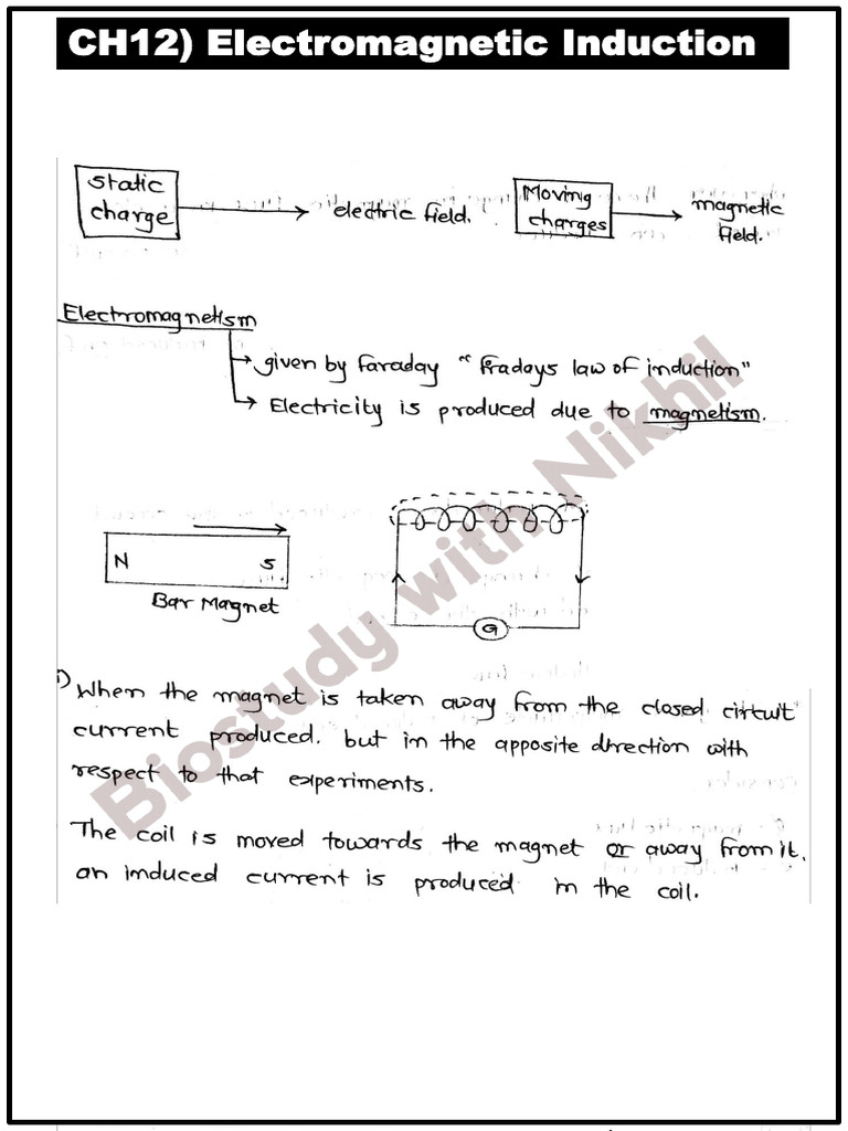 Ch12 Electromagnetic Induction | PDF
