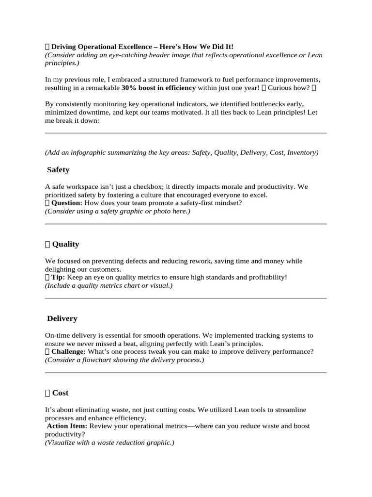 ? Driving Operational Excellence2 | PDF | Lean Manufacturing ...