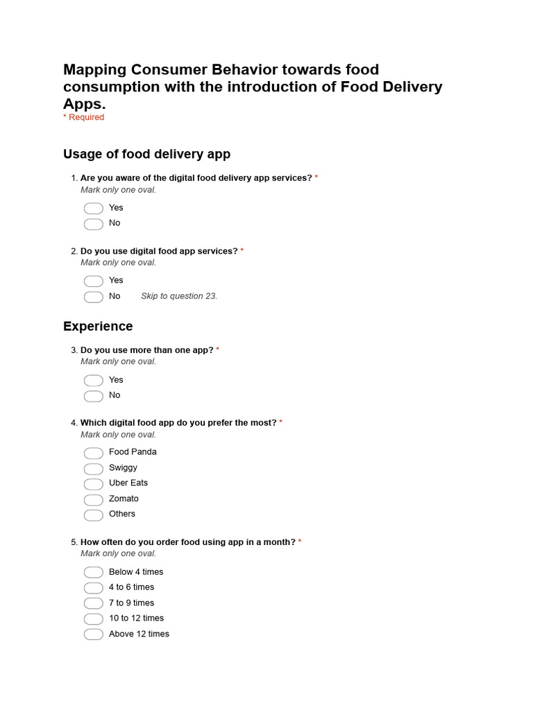 Mapping Consumer Behavior Towards Food Consumption With The ...