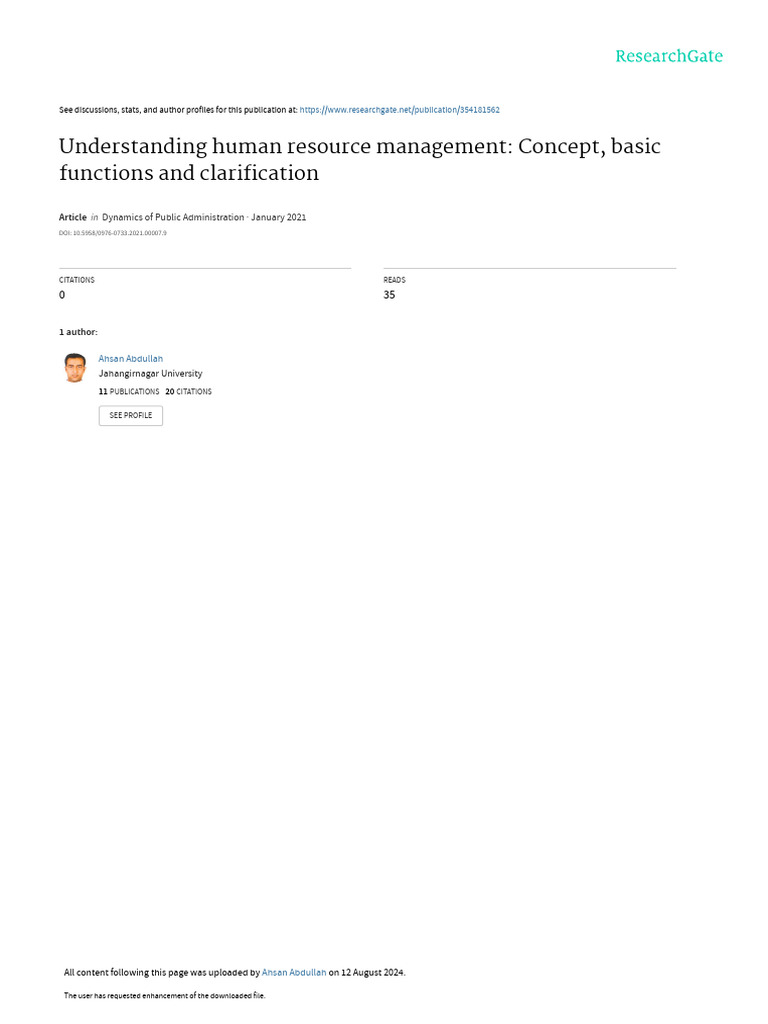 Human Resource Management Basics | PDF | Recruitment | Salary