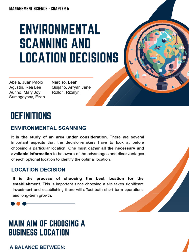 Environmental Scanning and Location Decisions | PDF | Expense | Taxes
