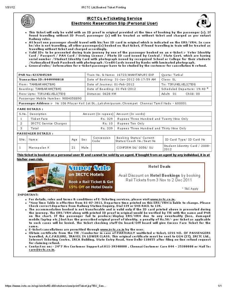 Mark Ticket | PDF | Identity Document | Ticket (Admission)