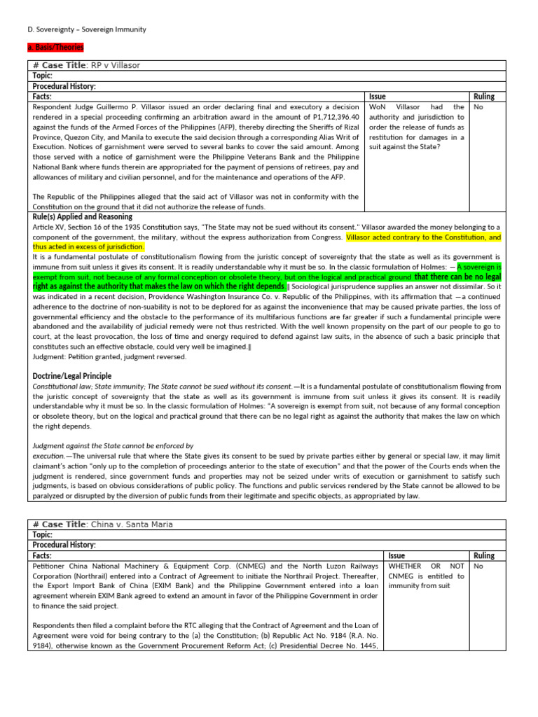Constitutional 1 Notes (V) 1 | PDF | Lawsuit | Sovereign Immunity