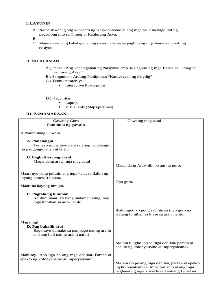 Lesson Plan (DLP) - 7 | PDF