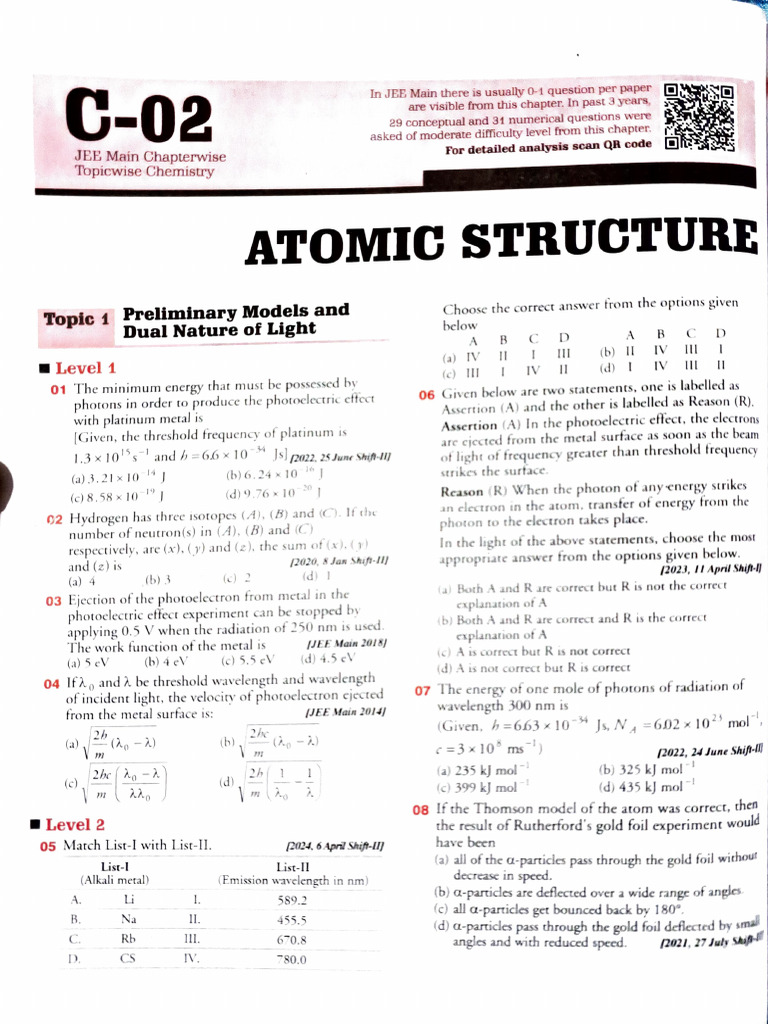 Atomic Structure Pdf Electron Physical Phenomena