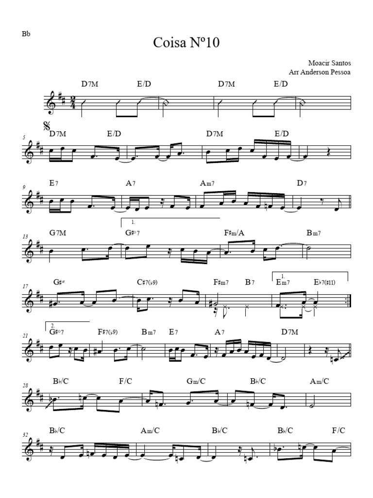 Coisa Nº 10 Moacir Santos BB Arr | PDF