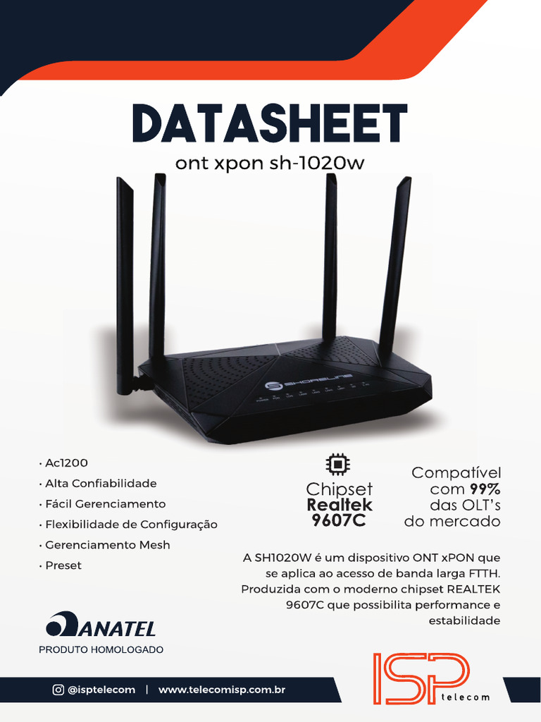 322 - Datasheet ONT Shoreline Ac1200 | PDF