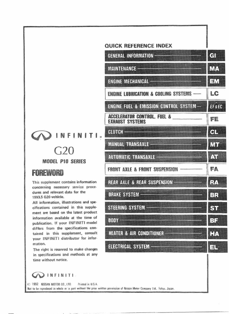 Nissan Primera P10 1993 Supplement | PDF