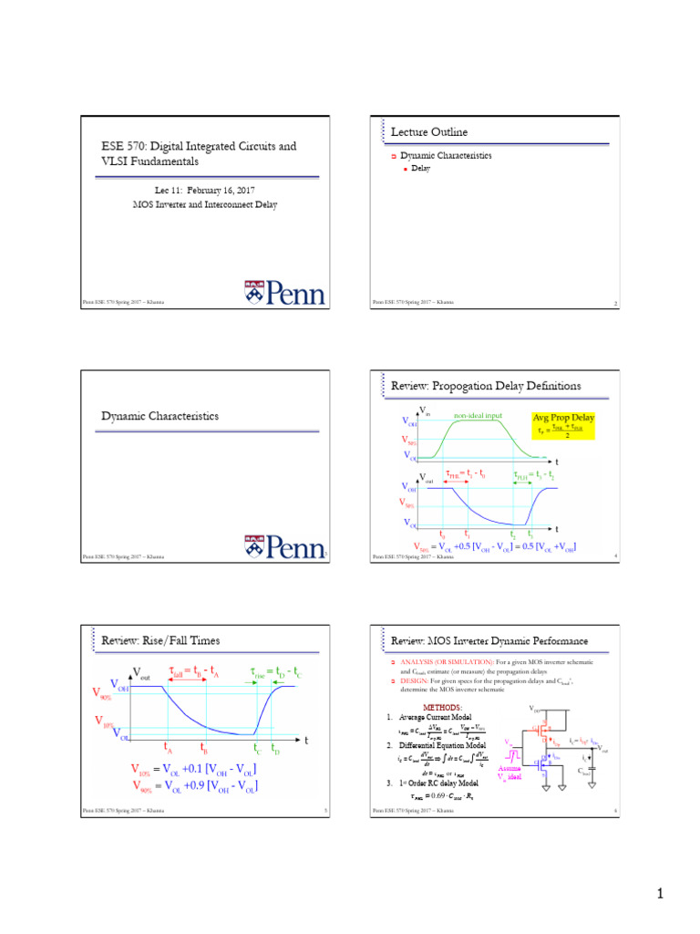 Lec11 6up | PDF | Cmos | Electrical Circuits
