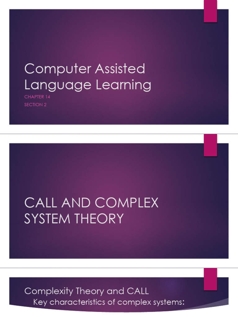 Call and Complex System Theory | PDF | System | Chaos Theory