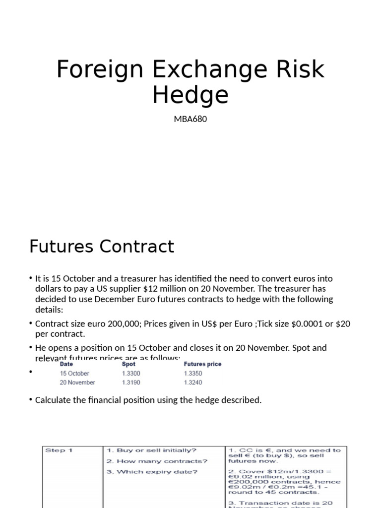 Foreign Exchange Risk Hedge - Tagged | PDF | Option (Finance) | Foreign ...