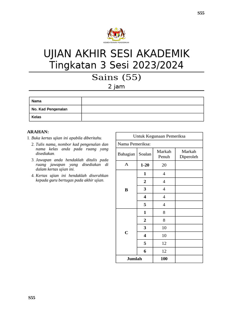 Uasa1 SC 20232024 | PDF
