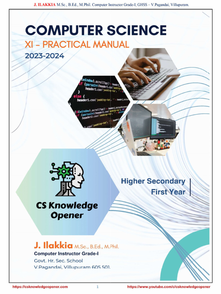 Xi Cs em Practical Manual 2023 2024 | PDF
