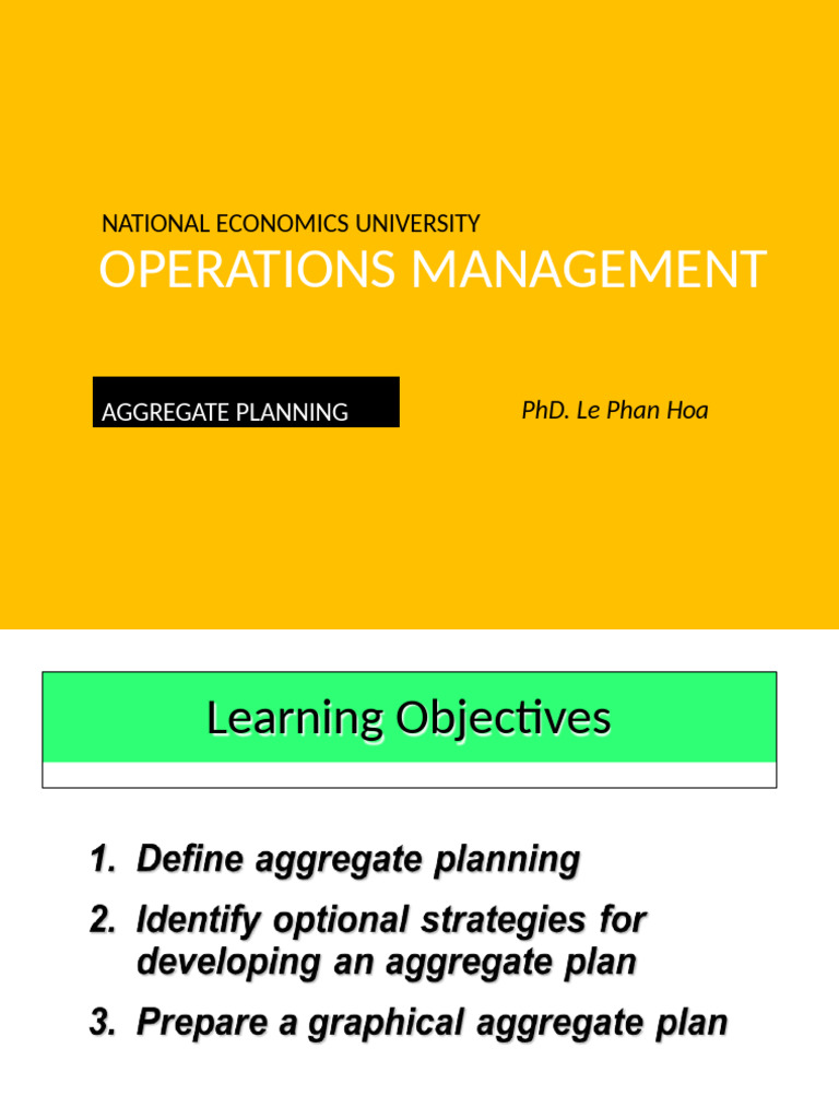 C3-Aggregate Planning | PDF | Demand | Layoff