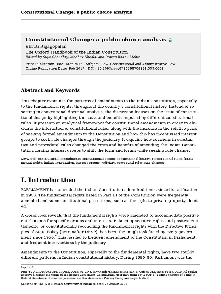 Constituional Change | PDF | Constitution | Constitutional Amendment