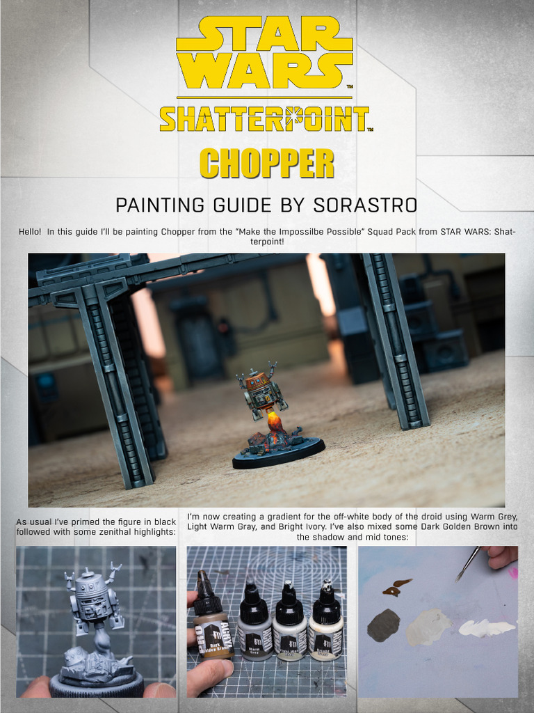 Chopper Painting Guide for Shatterpoint | PDF | Grey | Oil Painting