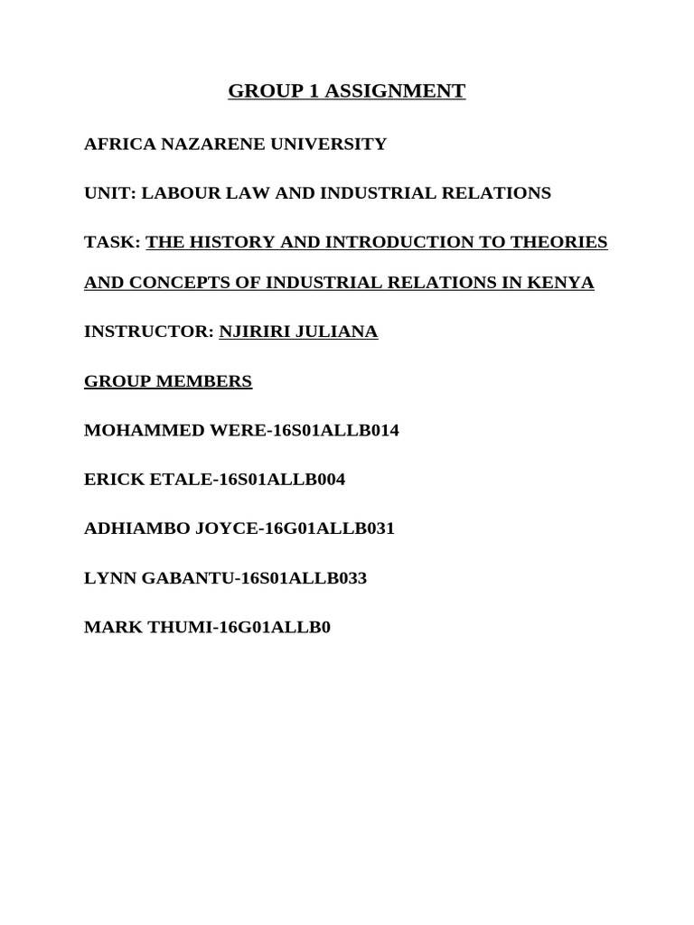 Group 1 Labour Law Pdf Labour Law Employment