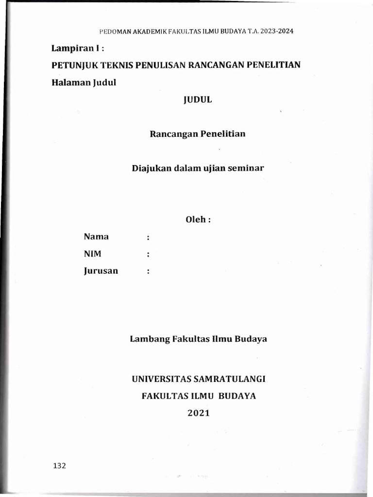 Petunjuk Penulisan Proposal & Skripsi FIB 2023-2024 - 20240116 - 0001 | PDF
