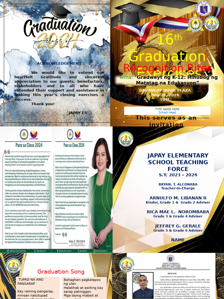 Japay ES Graduation & Recognition | PDF
