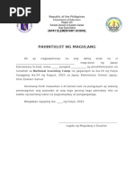 Parents Consent Sa Filipino | PDF