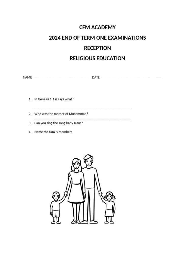 Reception Religious Education | PDF