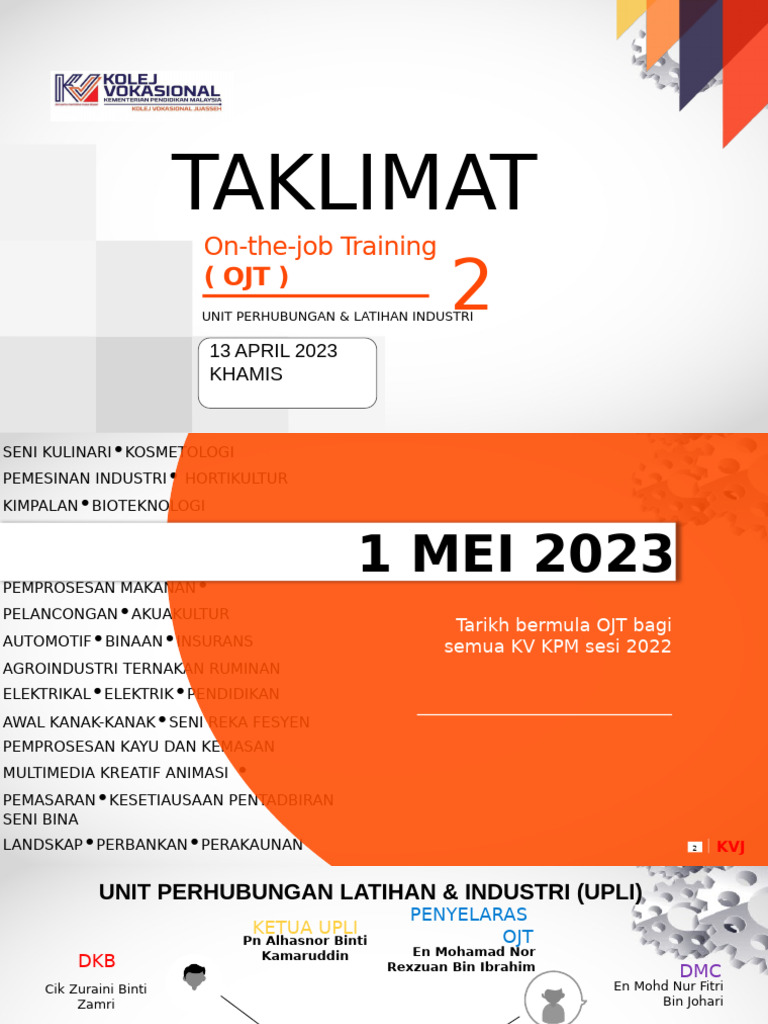 Taklimat Ojt 2 2023 | PDF