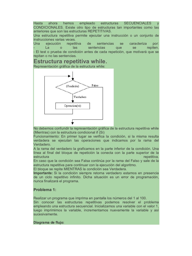 Hasta Ahora Hemos Empleado Estructuras SECUENCIALES y CONDICIONALES ...