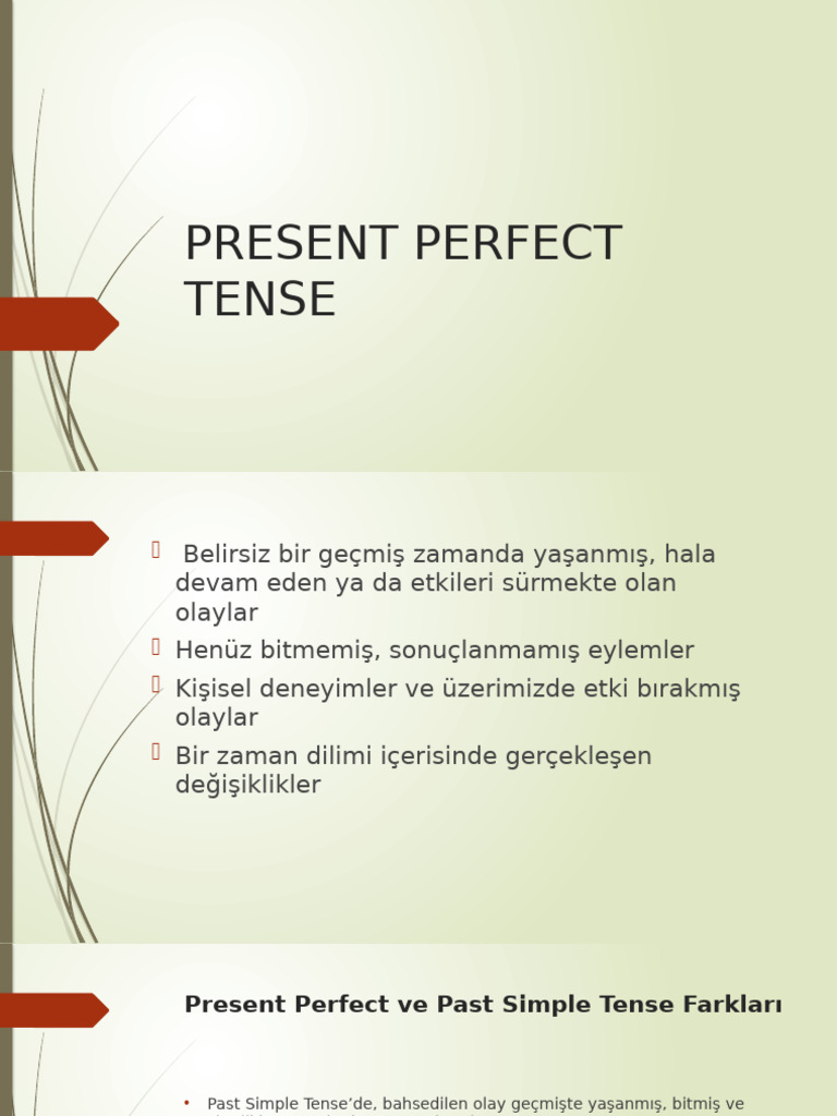 Present Perfect Tense | PDF