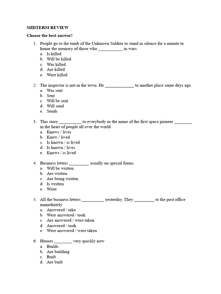 Midterm X Review Pdf