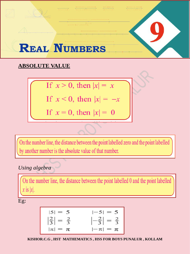 Absolute Value Concepts in Algebra | PDF | Mathematics | Algebra