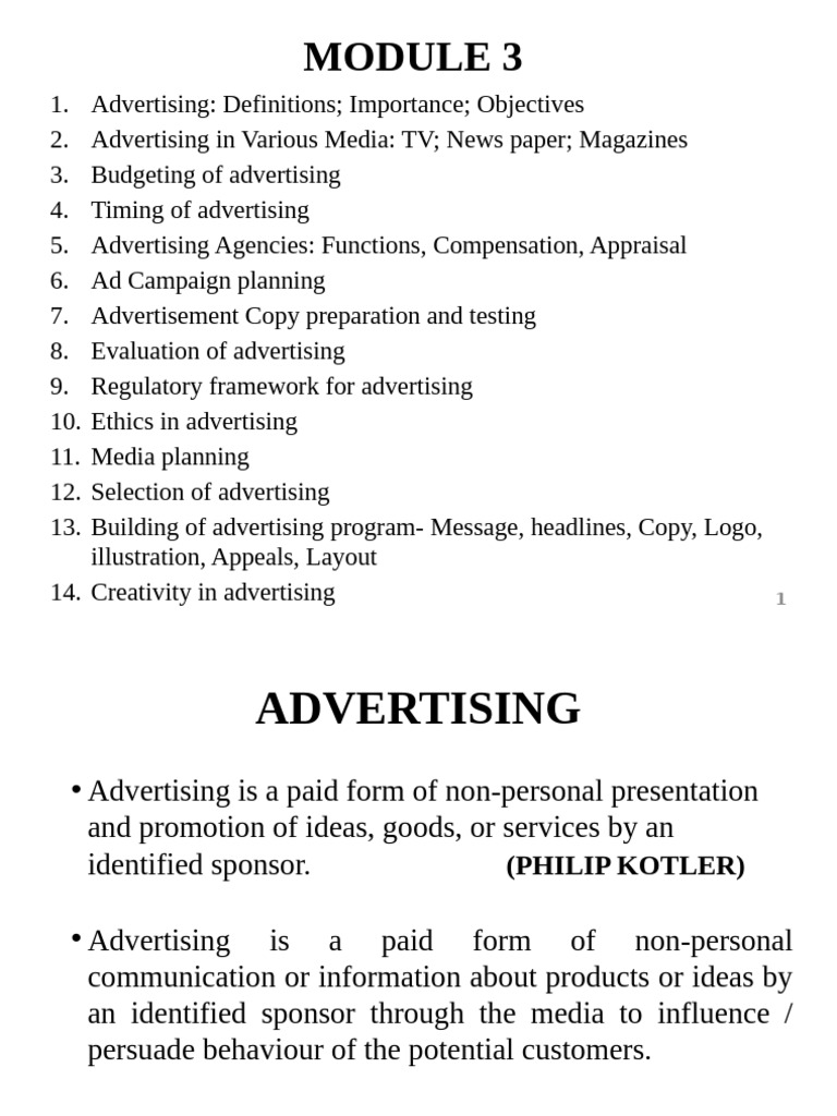 MCM - Module 3 Advertising 4 | PDF | Advertising | Brand