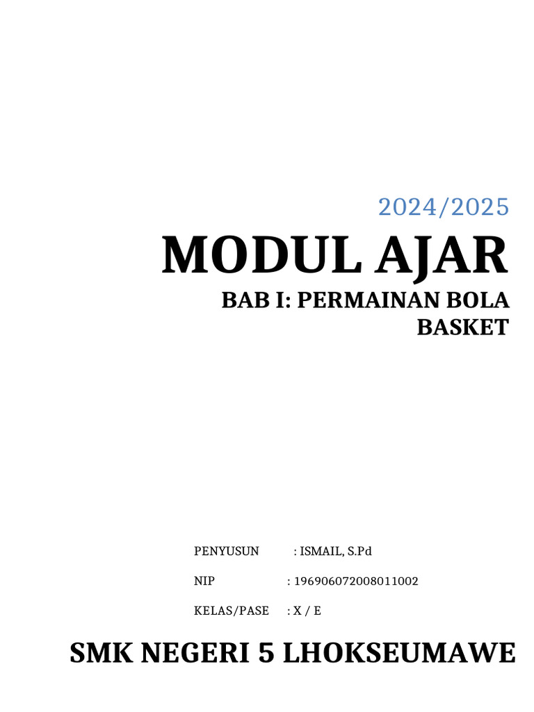 Modul Ajar PJOK 01 | PDF